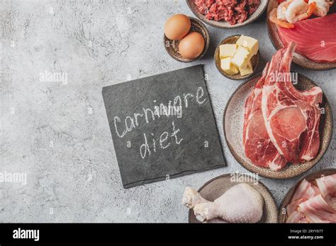 Selection Food For Carnivore Diet Seafood Meat Megs And Fat Zero