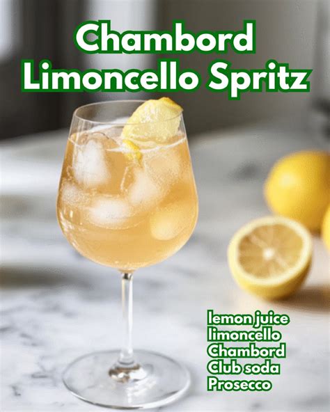 Mybartender The Chambord Limoncello Spritz Is A Facebook