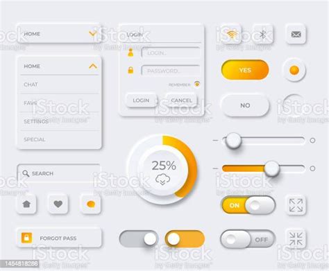 User Interface Elements For Finance Mobile App New Trendy Neumorphic