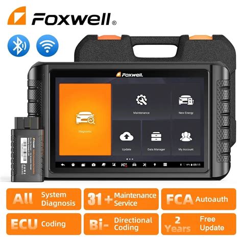 FOXWELL NT1009 Bluetooth OBD2 Car Diagnostic Tools All System 34 Reset