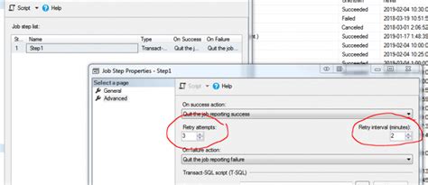 list failed sql server agent jobs with restart command sql server