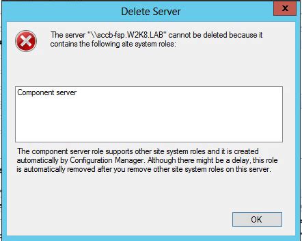 Venu Singireddy S Blog The Server Cannot Be Deleted Because It