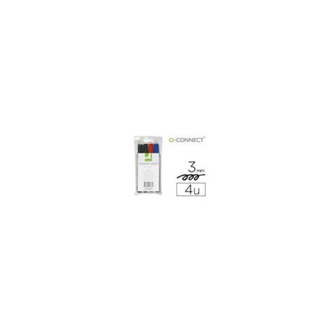 Rotulador Q Connect Marcador Permanente Estuche De 4 Colores Surtidos