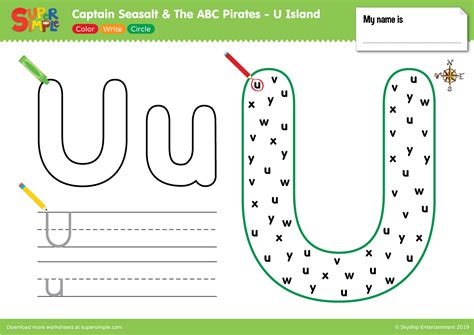Captain Seasalt And The ABC Pirates U Color Write Circle Super