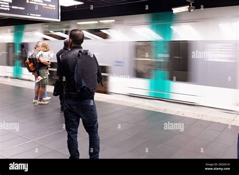 A Paris Metro Station Deserted Following A Strike Movement By The Ratp