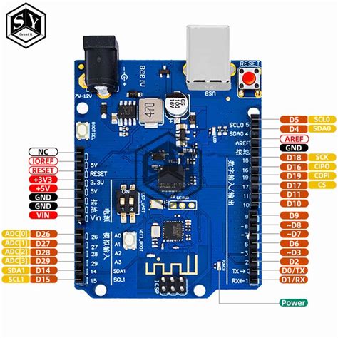 Rp2040 Picoduino Uno Development Board Raspberry Pi Pico W Rp2040 Wifi