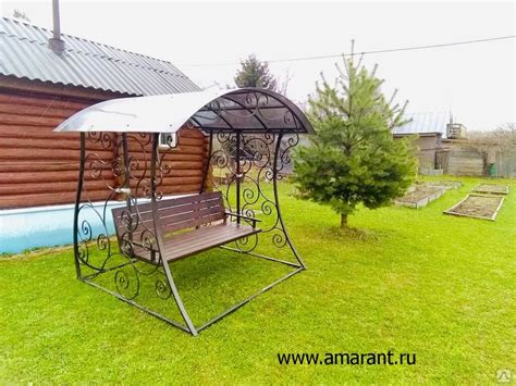 Кованые качели на дачу, цена в Москве от компании АМАРАНТ