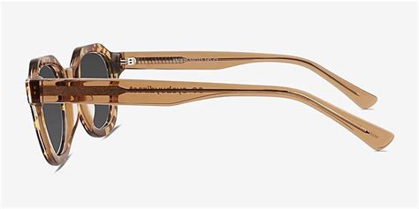 Frenzy Round Clear Tortoise Frame Prescription Sunglasses Eyebuydirect