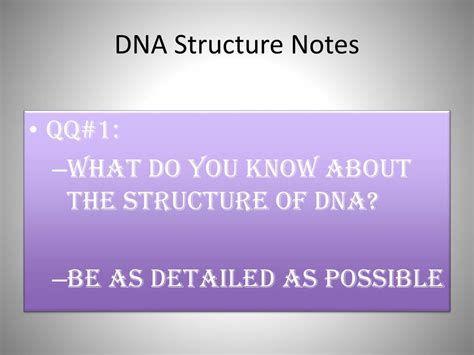PPT DNA Structure Notes PowerPoint Presentation Free Download ID