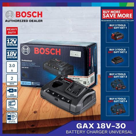 Bosch GAX 18V 30 Battery Charger Universal HD CORDLESS 18V 1600A011A9