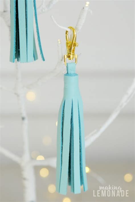 DIY Leather Tassel Keychain Diffuser Making Lemonade