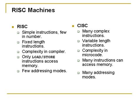 RISC CISC And Flynns Taxonomy Introduction N We