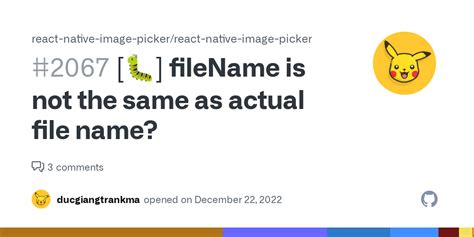 🐛 Filename Is Not The Same As Actual File Name · Issue 2067 · React