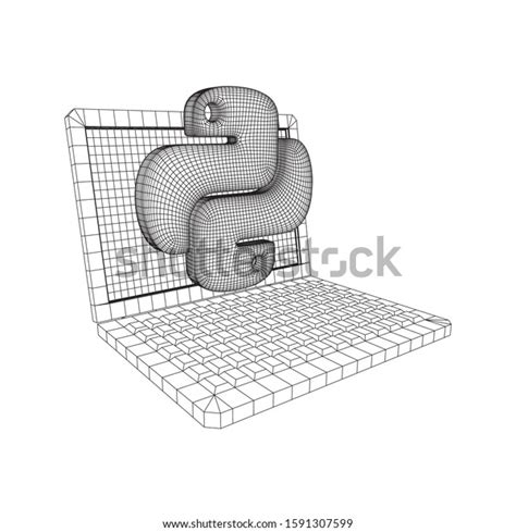 Python Code Language Sign Notebook Laptop Stock Vector Royalty Free 1591307599 Shutterstock