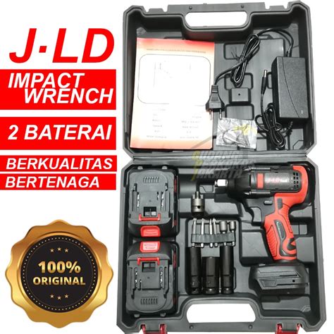 Jual JLD CORDLESS IMPACT WRENCH BRUSHLESS MESIN IMPACT PEMBUKA BAUT ELEKTRIK V BATERAI