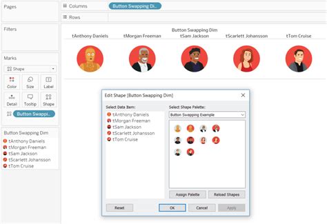 How To Do Button Swapping In Tableau