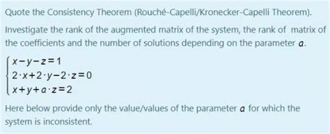 Solved Quote The Consistency Theorem Chegg Com