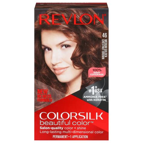 Revlon Colorsilk Beautiful Color Medium Golden Chestnut Brown 46