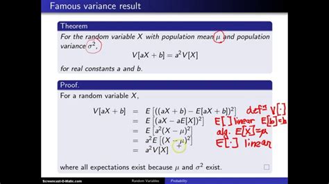 Population Variance Of AX B YouTube