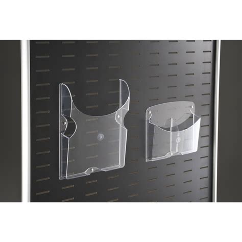 Porta Brochure In Acrilico Formato 1 3 A4 Per Parete Attrezzabile Set