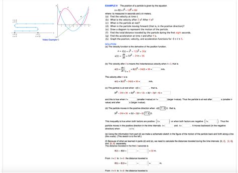 Solved Example 9 The Position Of A Particle Is Given By The