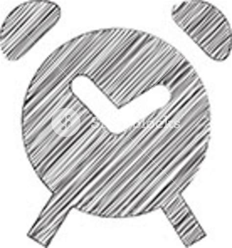 Scribbled Alarm Clock On White Background Royalty Free Stock Image Scribbled Alarm Clock On White Background Royalty Free Stock Image