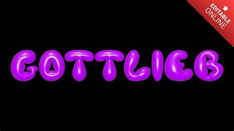 Gottlieb Purple Bubble 3d Font Text Effect Generator