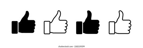 엄지 단추 아이콘 설정 별로 엄지를 스톡 벡터로열티 프리 2307446741 Shutterstock
