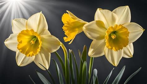 Yellow Daffodil Bloom Premium Ai Generated Image