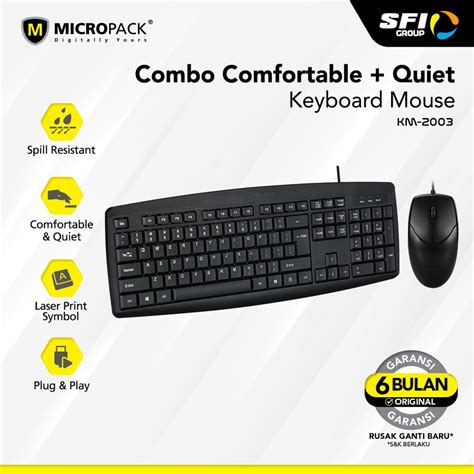 Jual Micropack Wired Combo Mouse Keyboard Km 2003 Shopee Indonesia