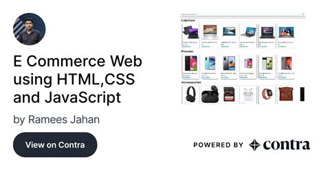 E Commerce Web Using Htmlcss And Javascript By Ramees Jahan