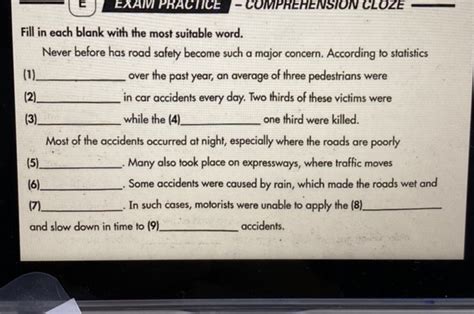 Fill In Each Blank With The Most Suitable StudyX