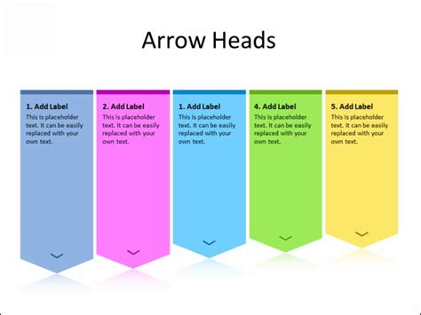 PPT Slide Arrows Diagram Arrows Multicolor