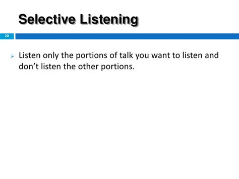 Selective Listening In Communication Jmolfe