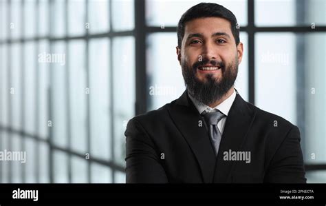 Portrait Ceo At Modern Office Workplace In Suit Stock Photo Alamy