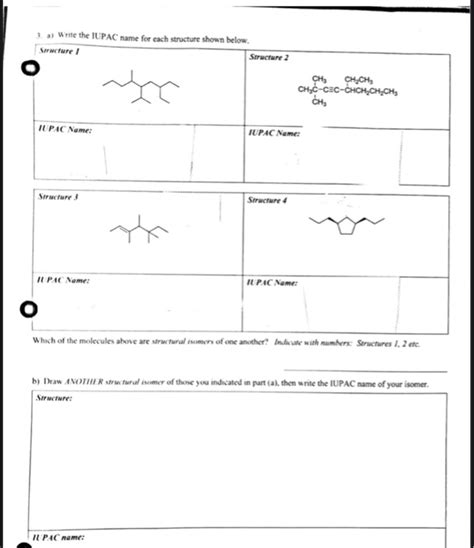 Solved Write The IUPAC Name For Each Structure Shown Chegg