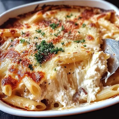 Penne Pasta Bake With Ricotta Cheese And Mozzarella Recipe Vintage Cooks