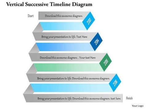 Business Diagram Vertical Successive Timeline Diagram Powerpoint Template