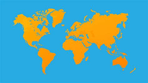 World Map Flat Vector Png