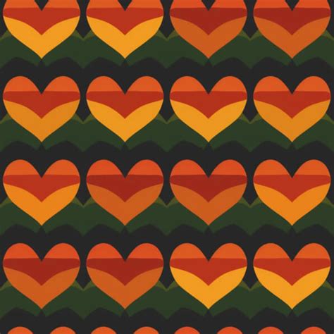 Download Orange And Green Heart Pattern With Love Word Patterns Online