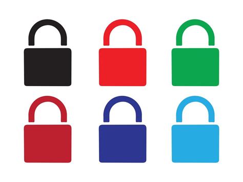Colorful Lock Icons Set For Security 67670831 Vector Art At Vecteezy