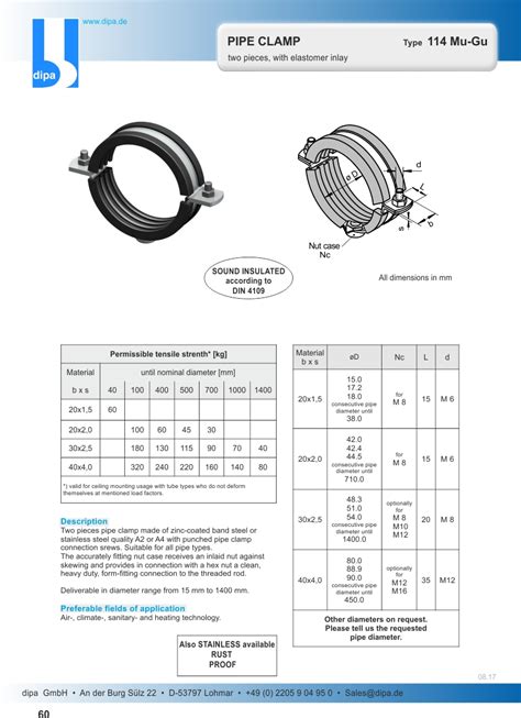 Pipe Clamp Type 114 Mu Gu Dipa Pipe Supports