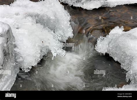 A Partially Frozen Bow Lee Beck Below Summerhill Force Bowlees North