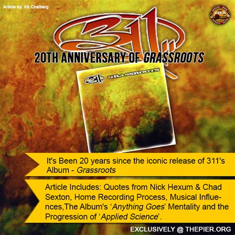 311 20th Anniversary Of Grassroots Album The Pier