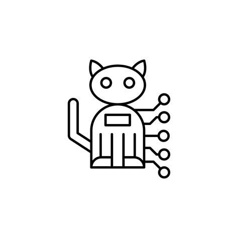 Cat Robot Pet Vector Icon 22582307 Vector Art At Vecteezy