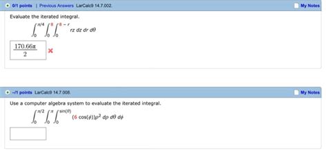 solved evaluate the iterated integral integral pi 4 0