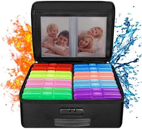 Engpow Fireproof Photo Storage Box 5 X 7 Photo Case Clear