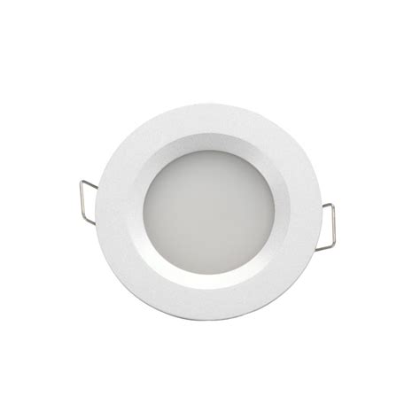 2w 11 16vdc Cool White Led Downlight With Push Button Diffuser Silver