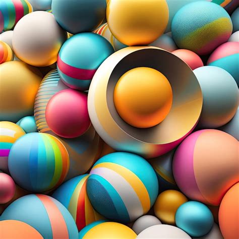 Premium Ai Image 3d Balls Background