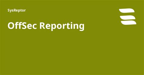 Offsec Reporting Sysreptor